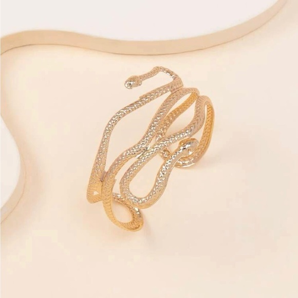 Jewelry | Snake Design Arm Cuff Gold | Poshmark